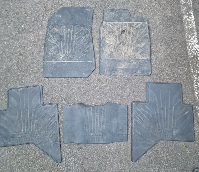 GENUINE ISUZU D-MAX Front & Rear Rubber Mat Trays Double Cab 5867605362 ...
