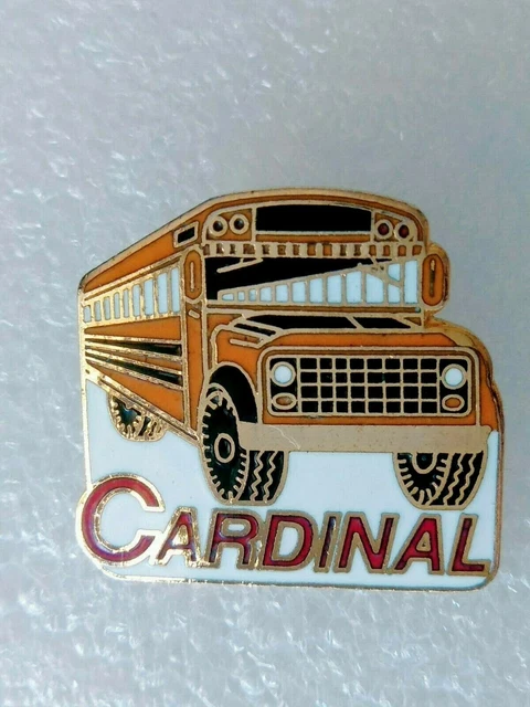 PIN'S LAPEL PIN enamel pins AUTOBUS AUTOCAR CAR SCHOOL BUS CARDINAL EGF ...