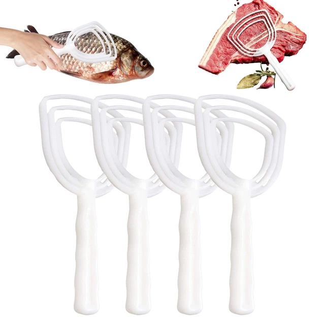 BONE DUST REMOVER 4PCS Plastic Meat Scraper White Bone Scraper Manual ...
