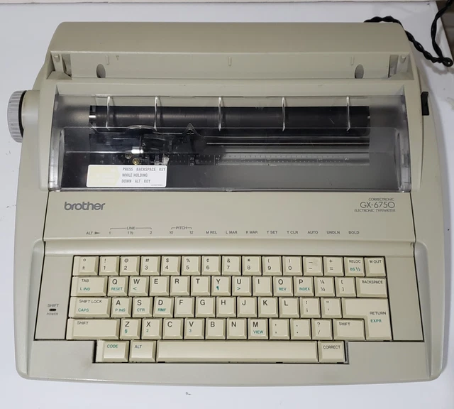 BROTHER GX-6750 CORRECTRONIC Daisy Wheel Electronic Typewriter Tested ...