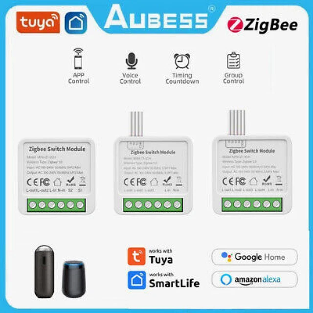 TUYA ZIGBEE SMART Switch 2/3/4Way Control Wireless Smart Home for Alexa ...