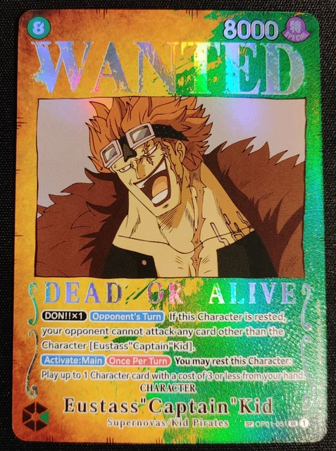 ONE PIECE TCG Eustass “Captain” Kid OP-03 English Op01-051 Alt Art ...
