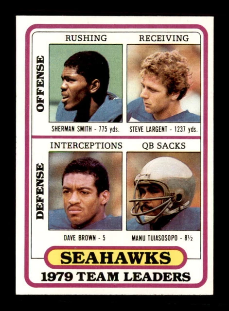 1980 TOPPS #57 Steve Largent/Dave marron TL CL NEUF COMME NEUF X2472189 ...