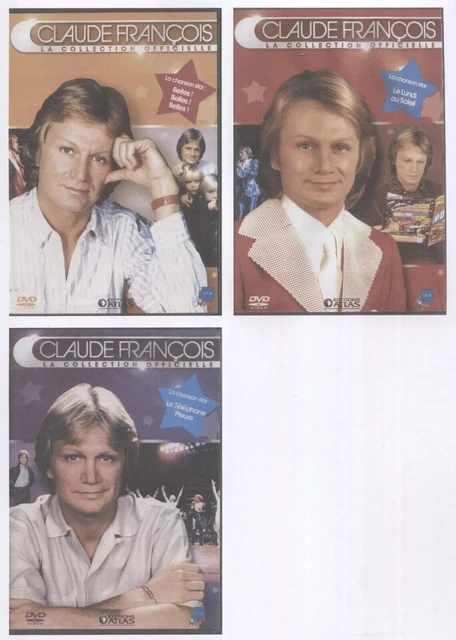 3 DVD ¤ CLAUDE FRANCOIS COLLECTION OFFICIELLE VOLUMES 2, 3 et 4 ¤ TRES ...