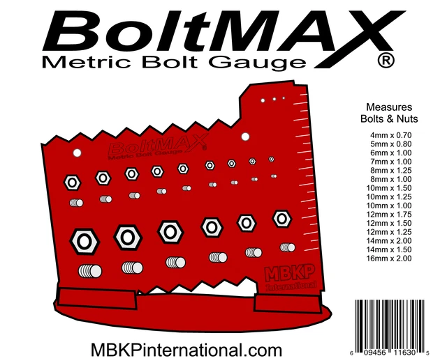 BOLTMAX METRIC Bolt And Nut Thread Gauge Size Check Screw Fastener