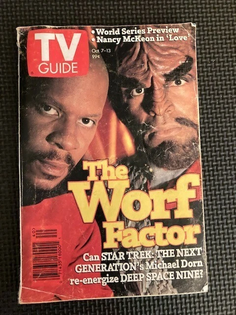 STAR TREK TV Guide The Worf Factor October 7 1995 Vol 43 No 40 £3.35 ...
