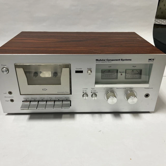 VINTAGE MCS MODULAR Component Systems Stereo Cassette Deck 683-3539 ...