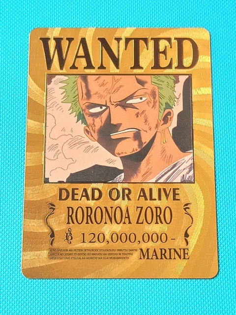 RORONA ZORO ONE Piece Op Luffy Carte Card Prism Holo Anime Manga Wanted ...