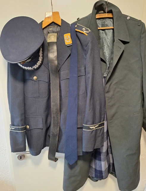 LUFTWAFFE OFFICER UNIFORM jacket coat cap belt tie major Bundeswehr £ ...