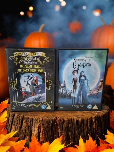 THE NIGHTMARE BEFORE Christmas + Corpse Bride DvD Bundle Tim Burton ...