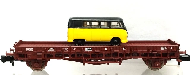 SPUR N, MINITRIX 15655-16, Rungenwagen JQhrv, SNCF, Epoche III, top in ...