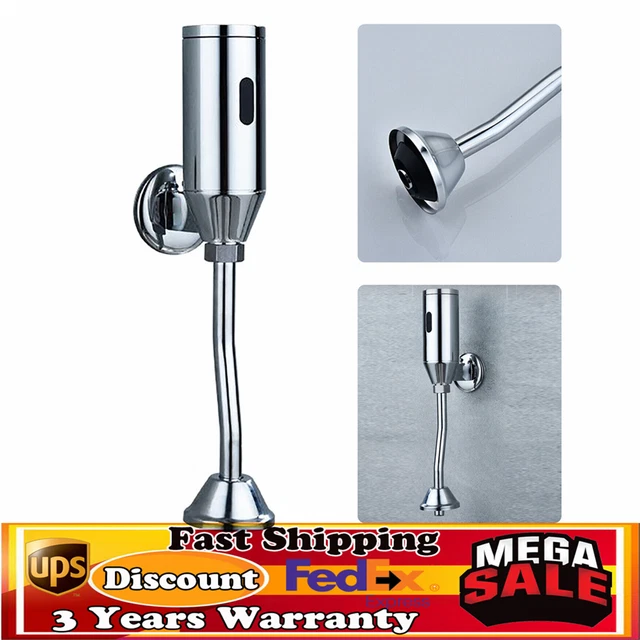 WALL MOUNTED AUTOMATIC Urinal Sensor Flush Valve Bath Bathroom Toilet ...
