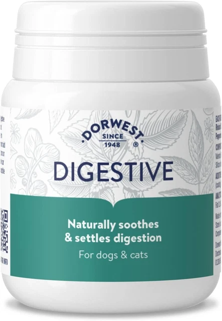 DORWEST HERBS DIGESTIVE Supplement Tablets for Dogs and Cats 100 ...