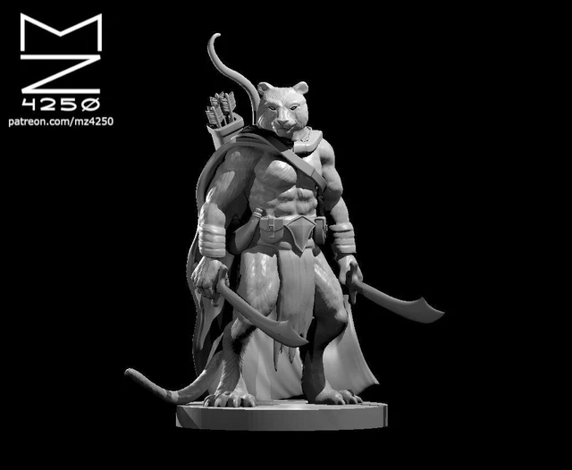 WERETIGER MINIATURE - Medium humanoider Shapechanger - MZ4250 Fantasy ...