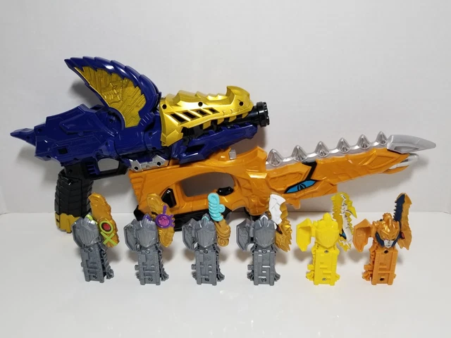 POWER RANGERS DINO Fury Mosa Blaster & Blade Gold Ranger Lot Ryusoulger ...