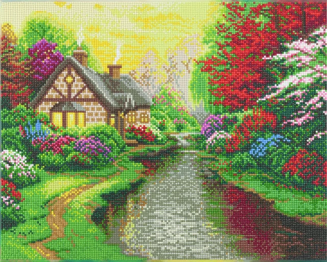CRAFT BUDDY DIY Crystal Art Thomas Kinkade A QUIET EVENING 50x40cm ...