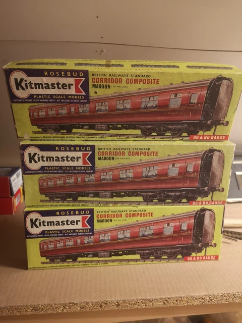 3 X KITMASTER Tt Scale Br Mk1 Composite Coach Boxes £0.99 - PicClick UK