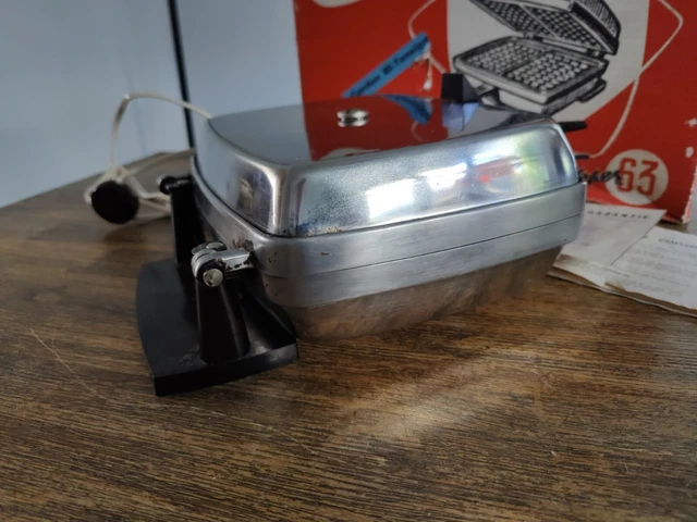 ANCIEN GAUFRIER CHROMÉ marque "qui va bien" de Lagrange de 1972 - 220V ...