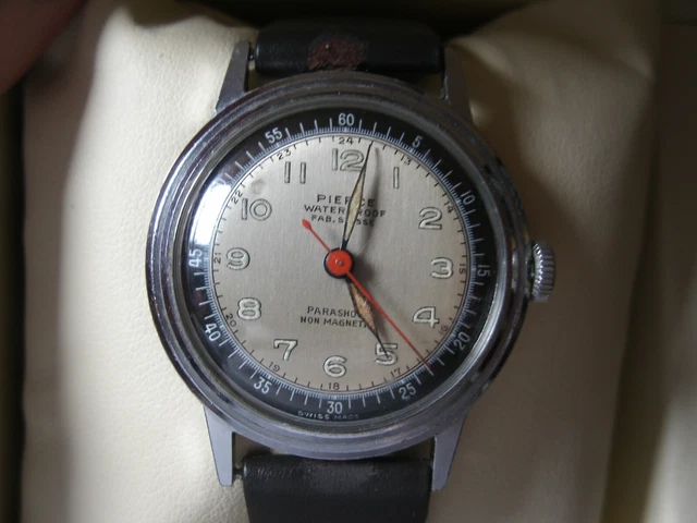 VINTAGE GENTS PIERCE Parashock Ww2 Watch £70.00 - PicClick UK