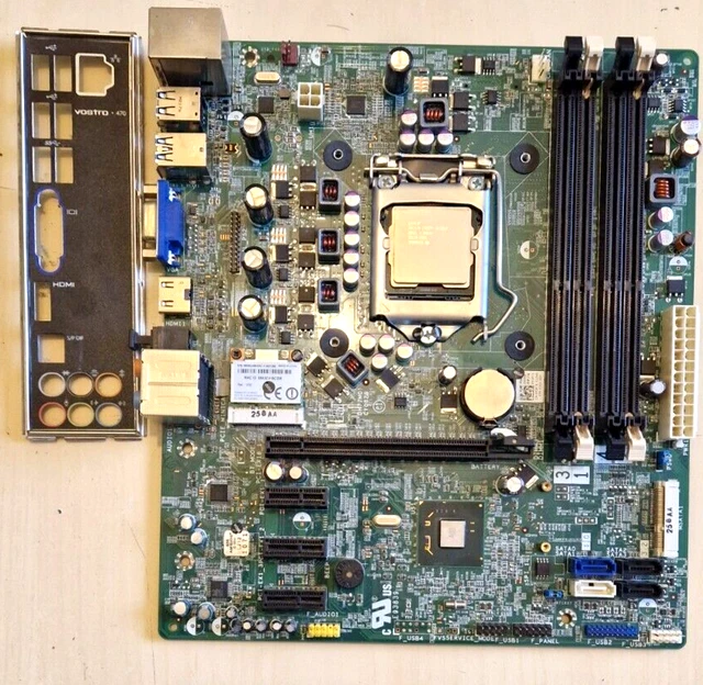DELL XPS 8500 DDR3 LGA 1155 Motherboard + CPU +Wi-Fi PCI Card + I/O ...