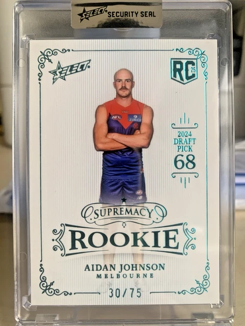 2025 SELECT SUPREMACY 🔥AIDAN JOHNSON🔥Rookie Card Platinum Blue #30/75 $34.95 - PicClick AU