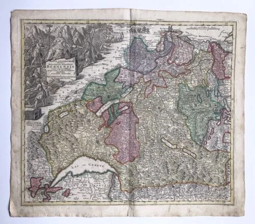 AN ANTIQUE EUROPEAN Map By Matthaus Seutter 1678-1757 £439.56 - PicClick UK
