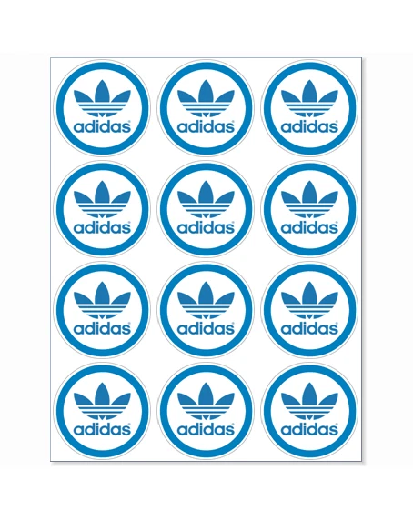 12 PRE-CUT EDIBLE Adidas Original Blue Cupcake Toppers £2.10 - PicClick UK