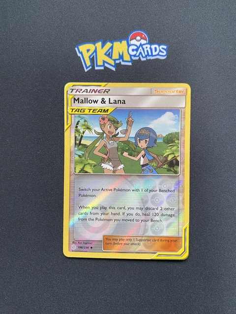 POKÉMON TCG MALLOW & Lana Cosmic Eclipse 198/236 Reverse Holo LP. EUR 3 ...