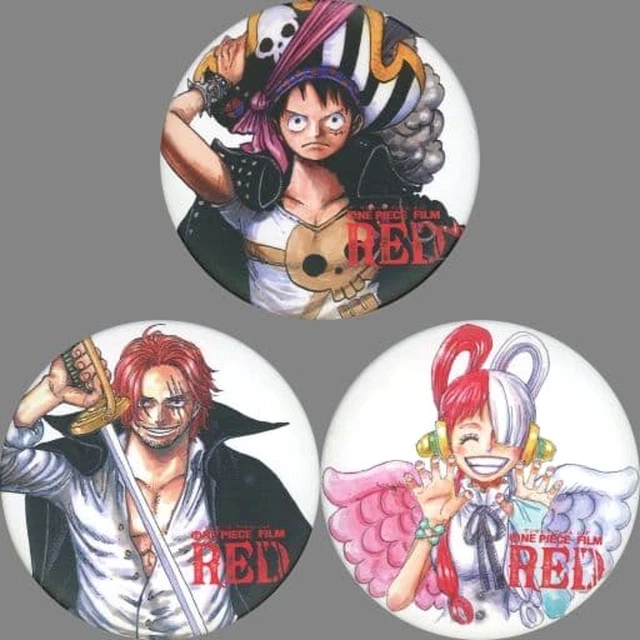 ONE PIECE FILM Red Monkey D. Luffy Shanks Uta Can Badge Set Theater ...