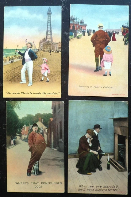 BAMFORTH COMIC POSTCARD x 4 Stamped from 1907 to 1914 £4.15 - PicClick UK