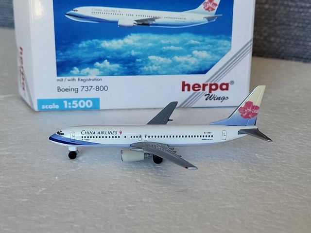 HERPA WINGS CHINA Airlines Taiwan B-18601 Boeing 737-800 1:500 EUR 8,95 - PicClick DE