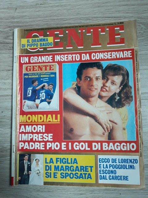 GENS 1994 N.30 Roberto Baggio. Sandra Milo. Marlon Brando. Pipe Baudo ...