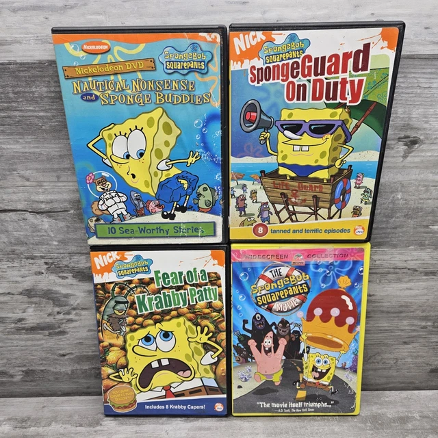 SPONGEBOB SQUAREPANTS DVD Lot (5) Sponge Buddies SpongeGuard Krabby ...