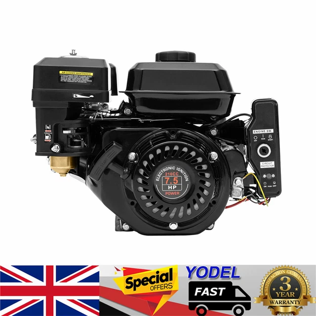 NEW 212CC 4-STROKE 7.5HP Electric Start Go Kart Gas Power Engine Motor ...