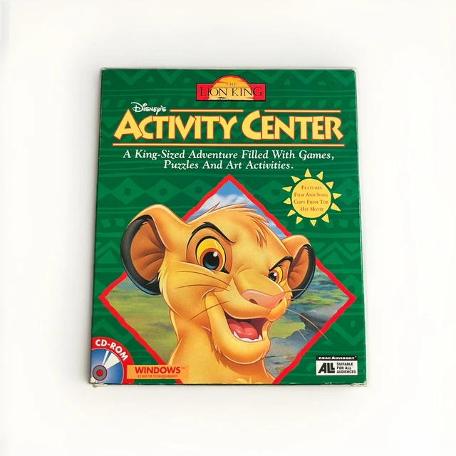 DISNEY'S THE LION King Activity Center (Windows/Mac, 1995) CIB With ...