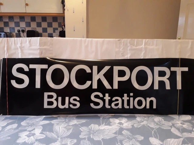MANCHESTER GARAGE BUS BLIND: STOCKPORT via BUS STATION BIRTHDAY/WEDDING ...