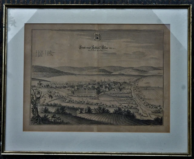 USLAR , Niedersachsen, original Kupferstich, Merian um 1654 gerahmt EUR 60,00 - PicClick DE