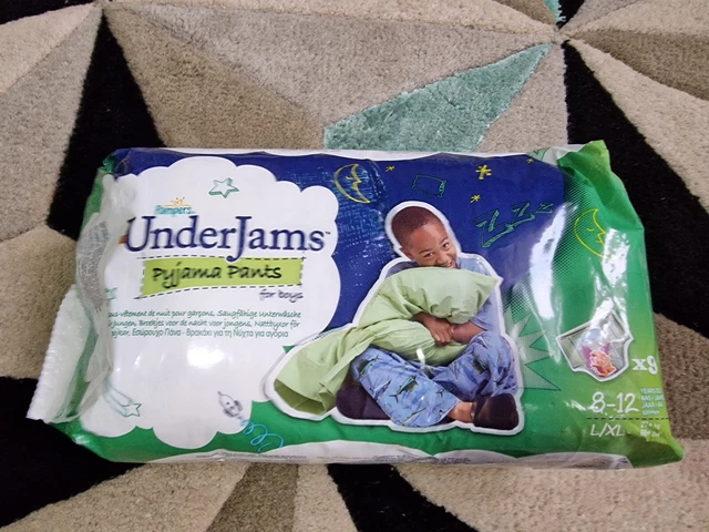 VINTAGE PAMPERS UNDERJAMS Boy XL 8-12 Years (Full sealed pack of 9) £42 ...
