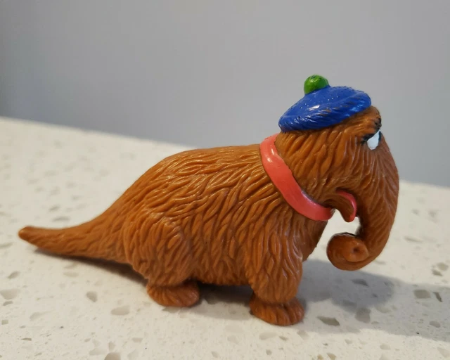 SESAME STREET MUPPETS Vintage Snuffleupagus Figure Blue Beret Scarf 4 ...