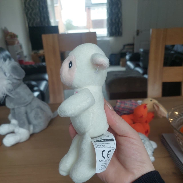 KELLYTOY ASDA LAMB sheep soft toy small plush small cream with pink ...