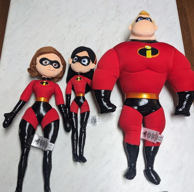 Disney Pixar Incredibles 2 Elastigirl Mr Incredible Violet Plush Dolls