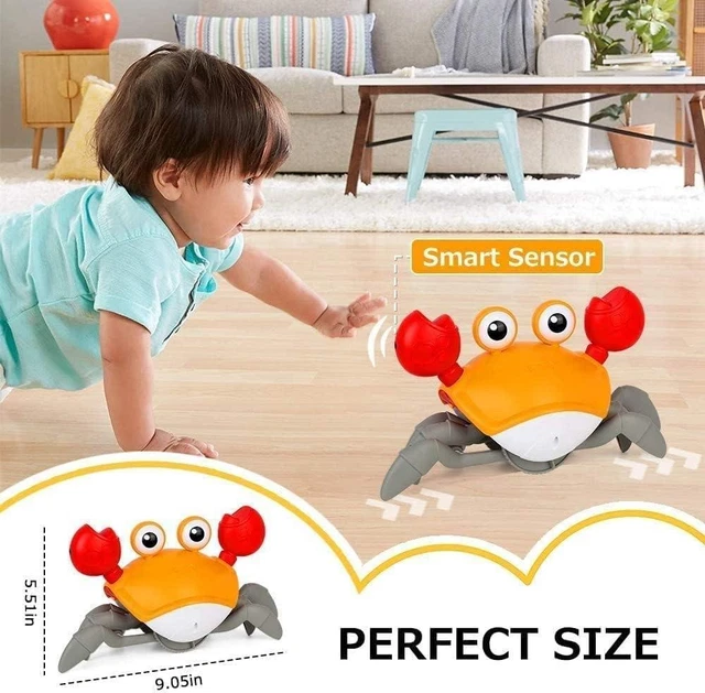 CRAWLING CRAB BABY Toy, Infant Electronic Light Up Toys with Music and ...