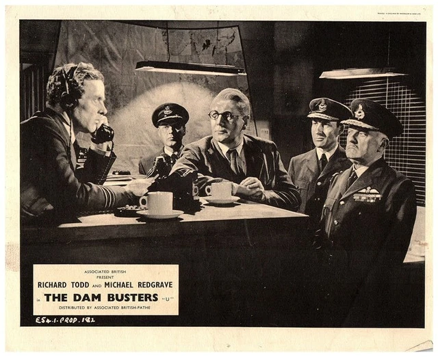 IL DAM BUSTERS Originale Lobby Scheda Michael Redgrave Ernest Clark ...