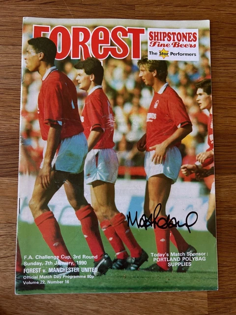 MANCHESTER UNITED FA Cup 1990 V Notts Forest - Programme - Signed Mark ...