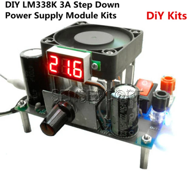 DIY LM338K 3A Step Down Power Supply Module Kits for Arduino Raspberry ...