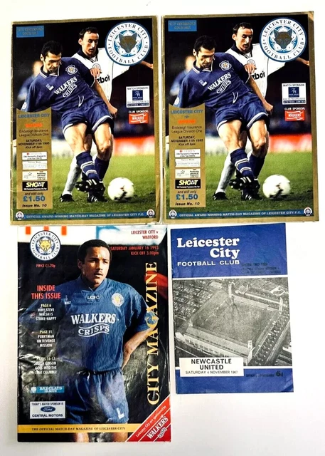 LEICESTER CITY 3 X Football Programmes Bundle Collection Plus 1 ...