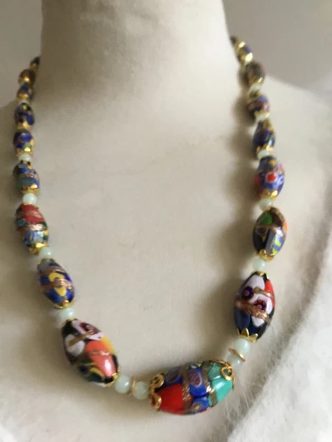 COLLIER ANCIEN MURANO millefiori en très bon état. EUR 45,00 - PicClick FR