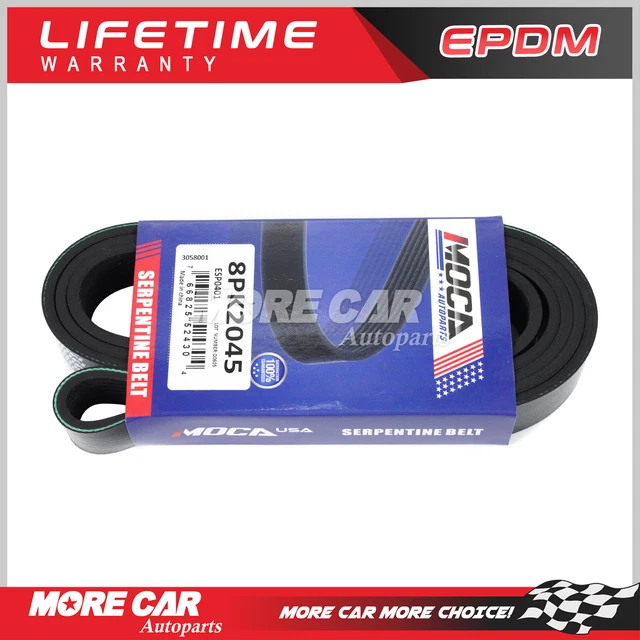 EPDM SERPENTINE BELT 8PK2045 for Ford Excursion E350 E450 F250 F350 ...