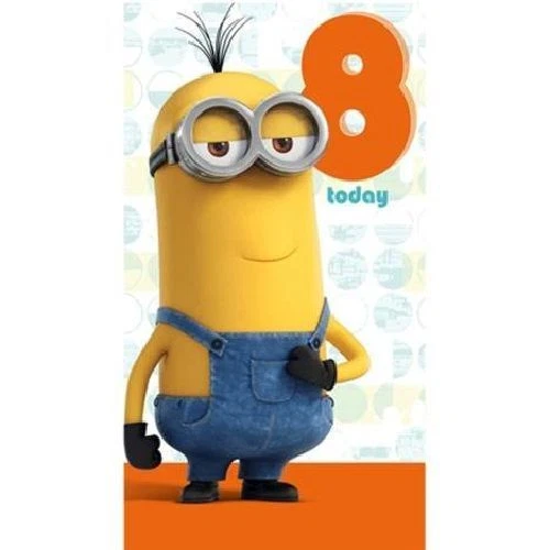 DESPICABLE ME / Minions / Birthday Card - AGE 8 / EIGHT / 8th Birthday ...