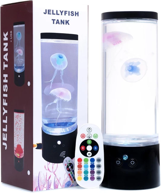 BLUECAPS JELLY FISH Lava Lamp Aquarium Sensory Lamp for All Ages Remote ...